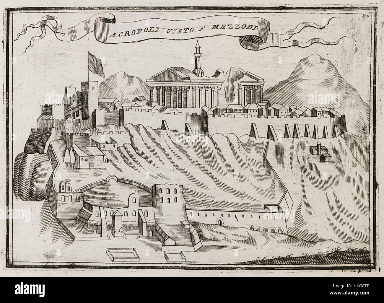 This 1686 map by Vincenzo Coronelli depicts the Acropolis in Athens as ...