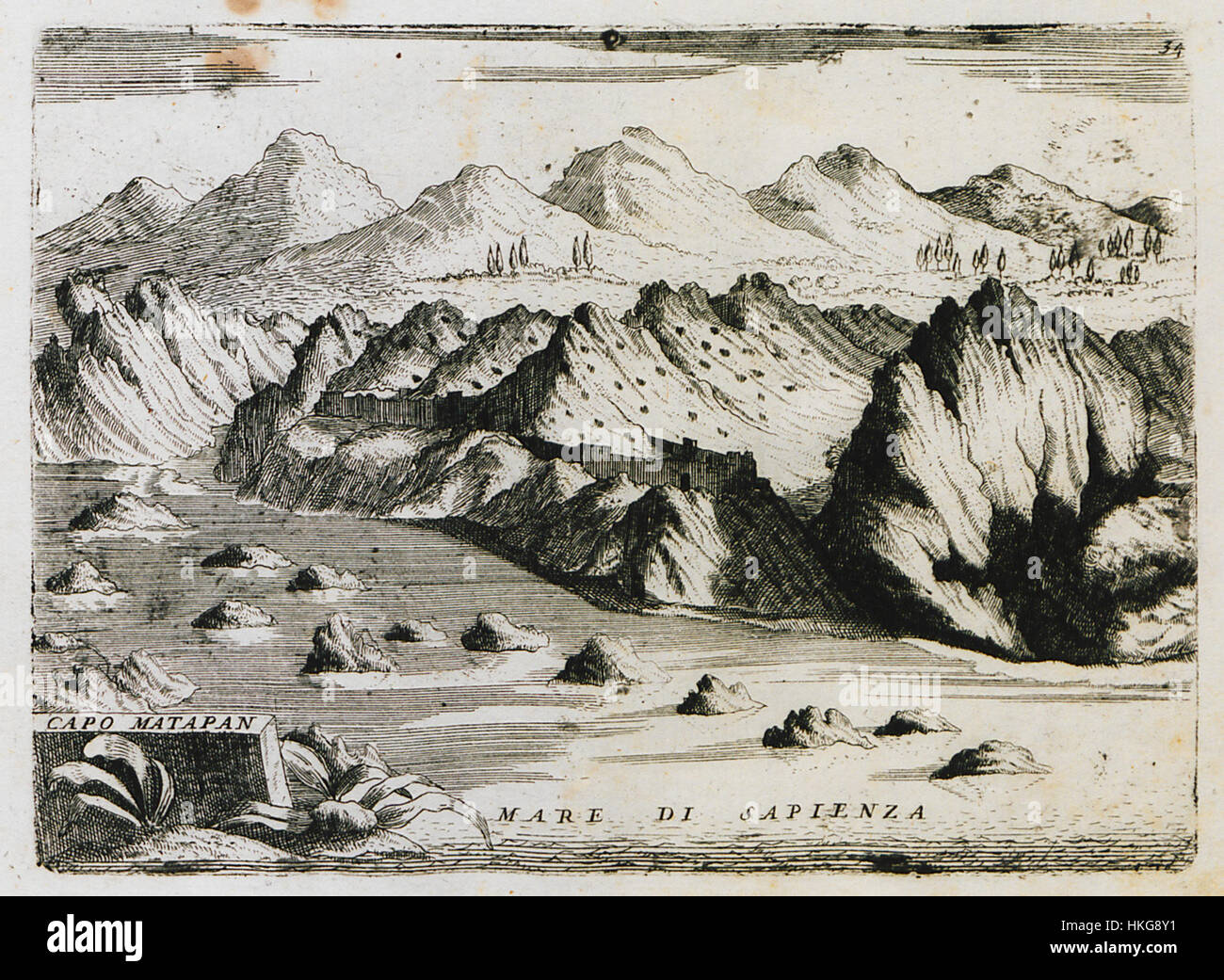 'Capo Matapan' by Vincenzo Maria Coronelli, created in 1708, is a map ...