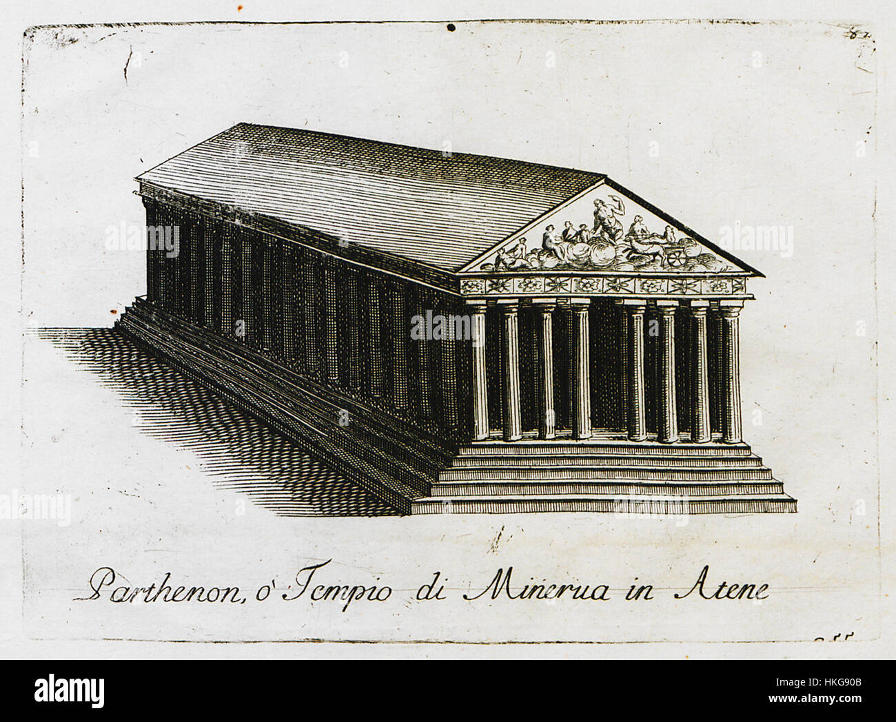 This 1708 artwork by Vincenzo Maria Coronelli depicts the Parthenon ...
