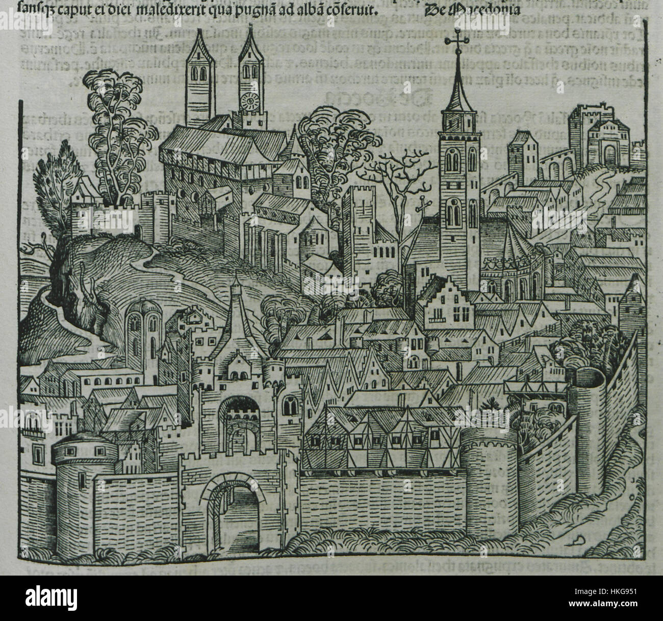 The 'De Macedonia Schedell Hartmann' map from 1493, created by the ...