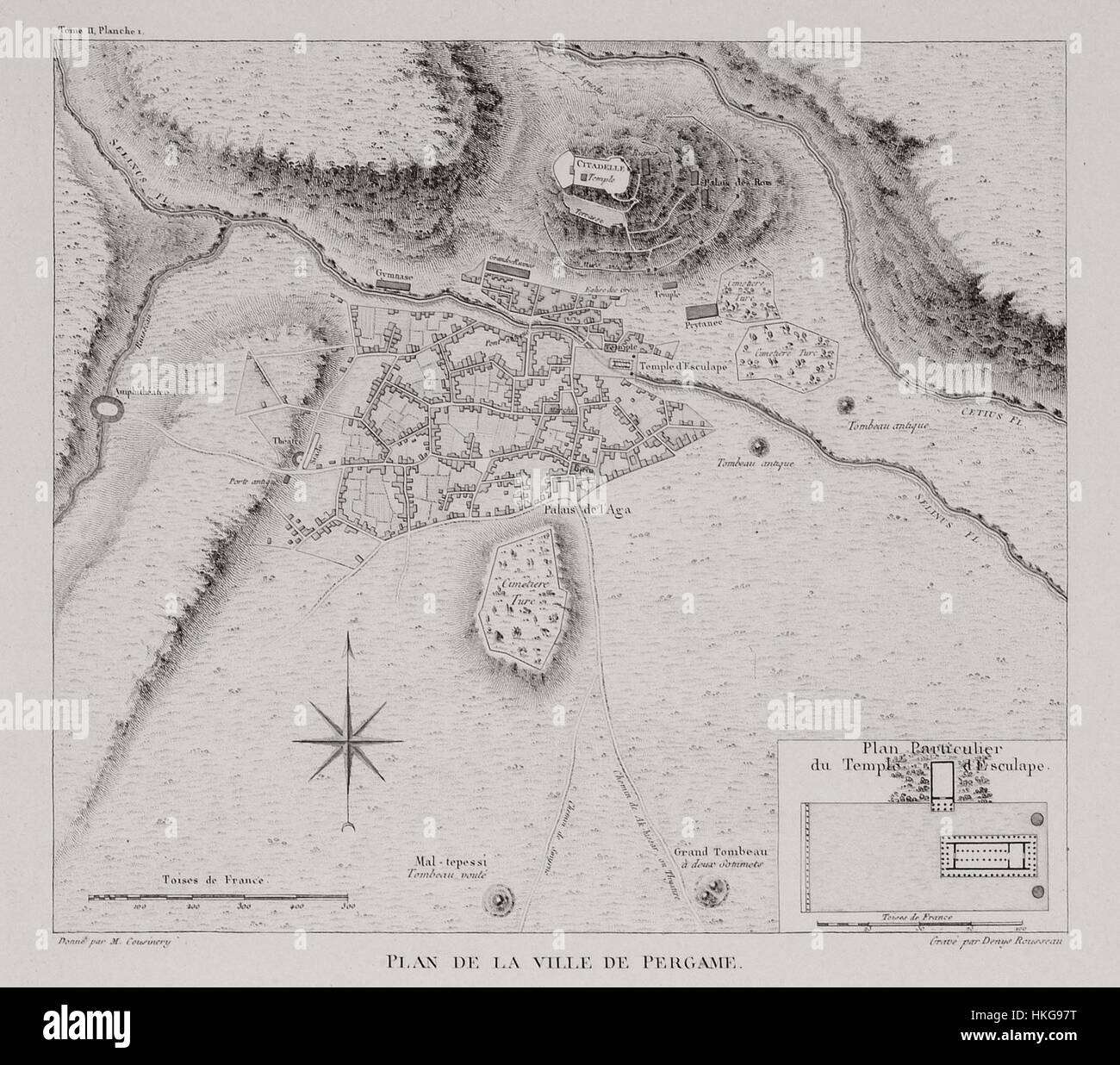 This map titled 'Plan de la ville de Pergame' was created by Gabriel ...