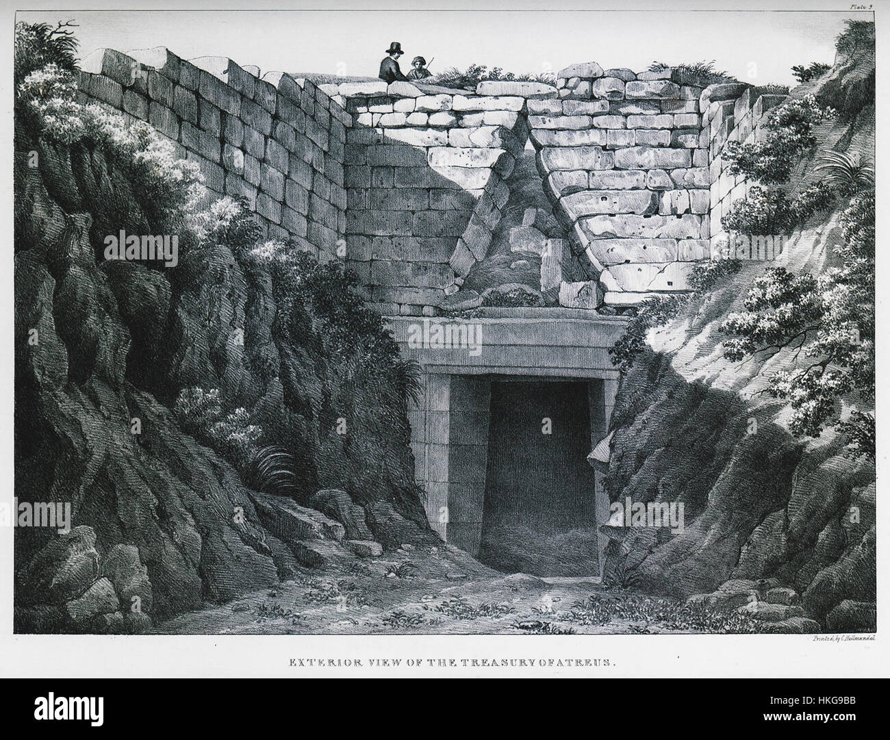 This 1834 painting by Edward Dodwell shows the exterior view of the ...