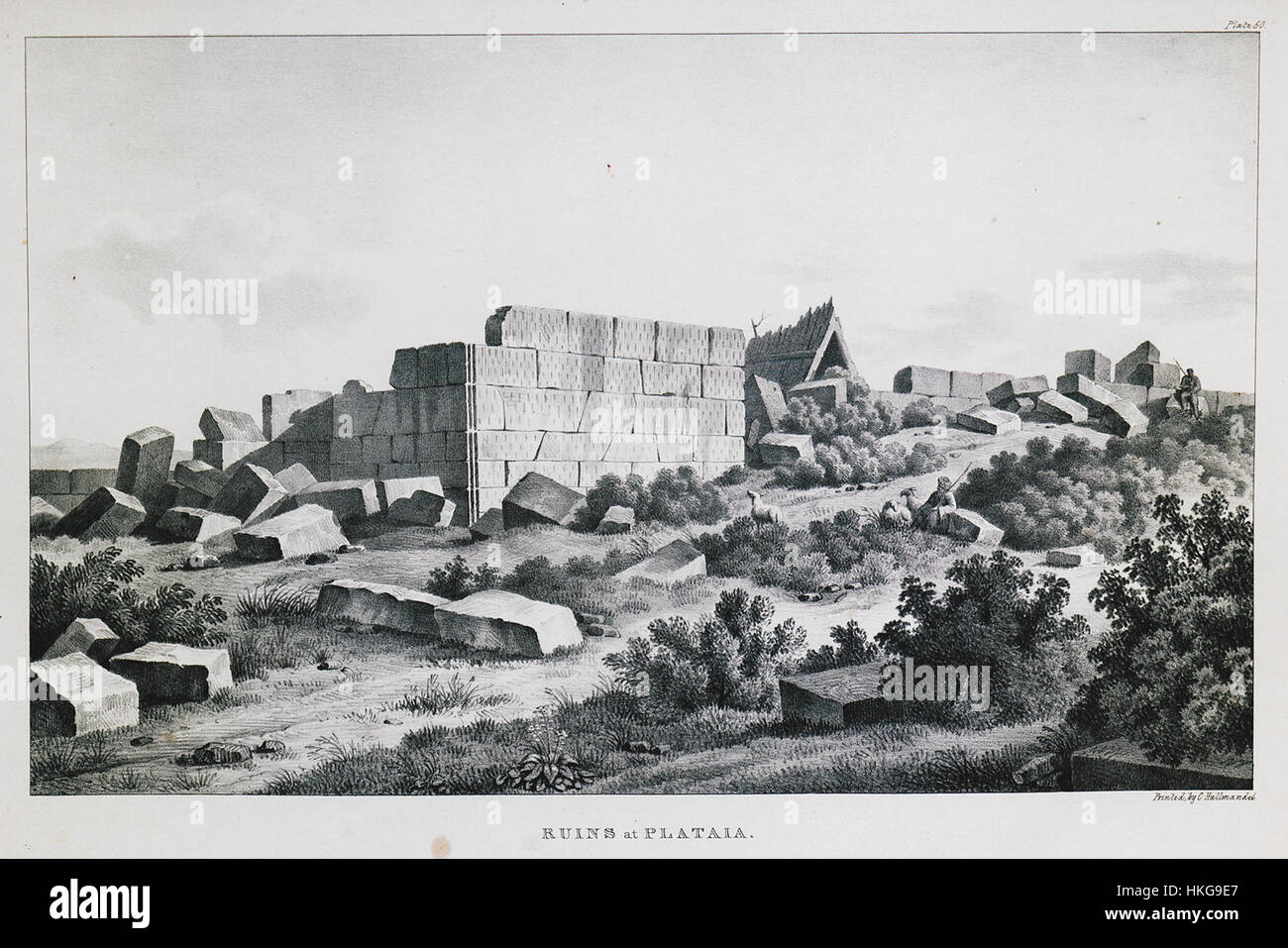 This artwork by Edward Dodwell from 1834 depicts the ancient ruins of ...