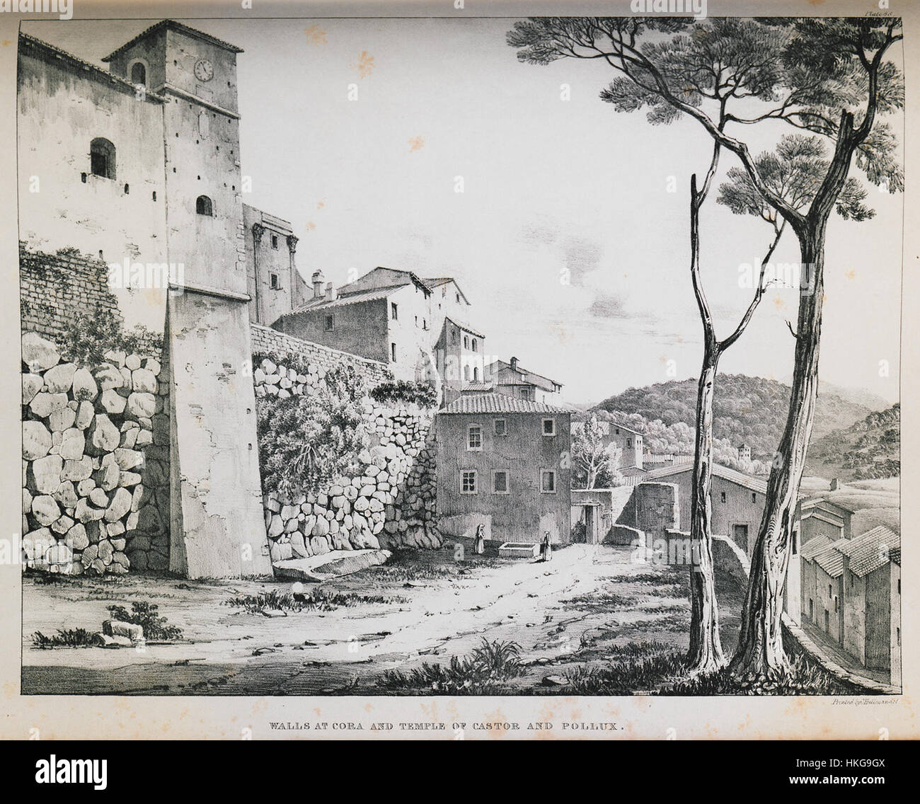Edward Dodwell’s 1834 painting depicts the ancient ruins of Cora and ...