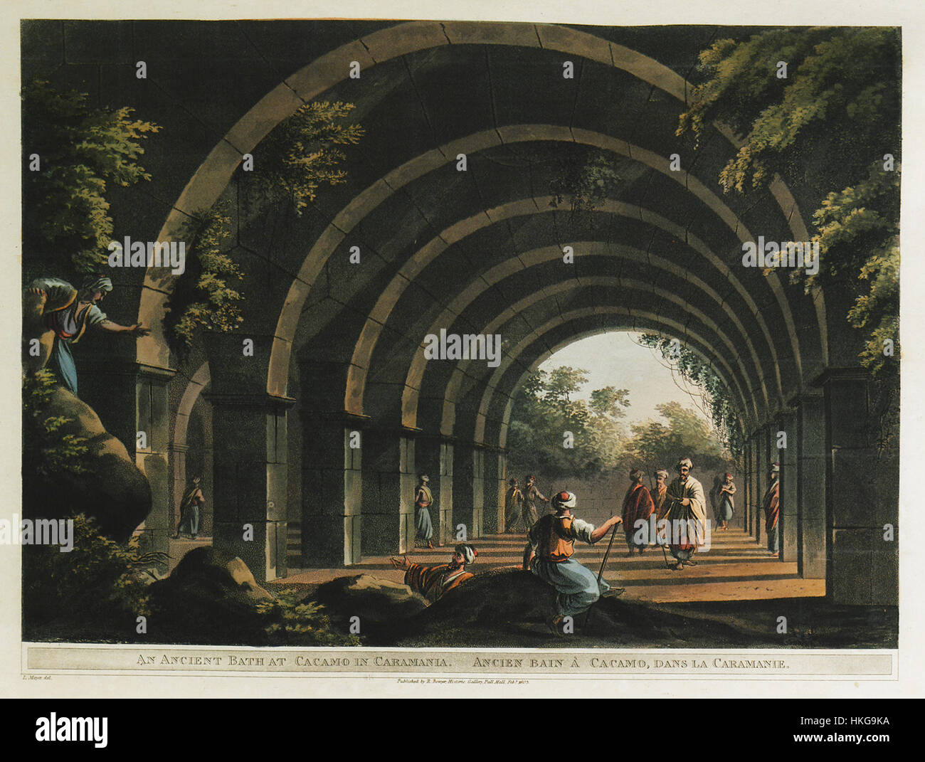 An ancient bath at Cacamo in Caramania Mayer Luigi 1803 Stock Photo - Alamy