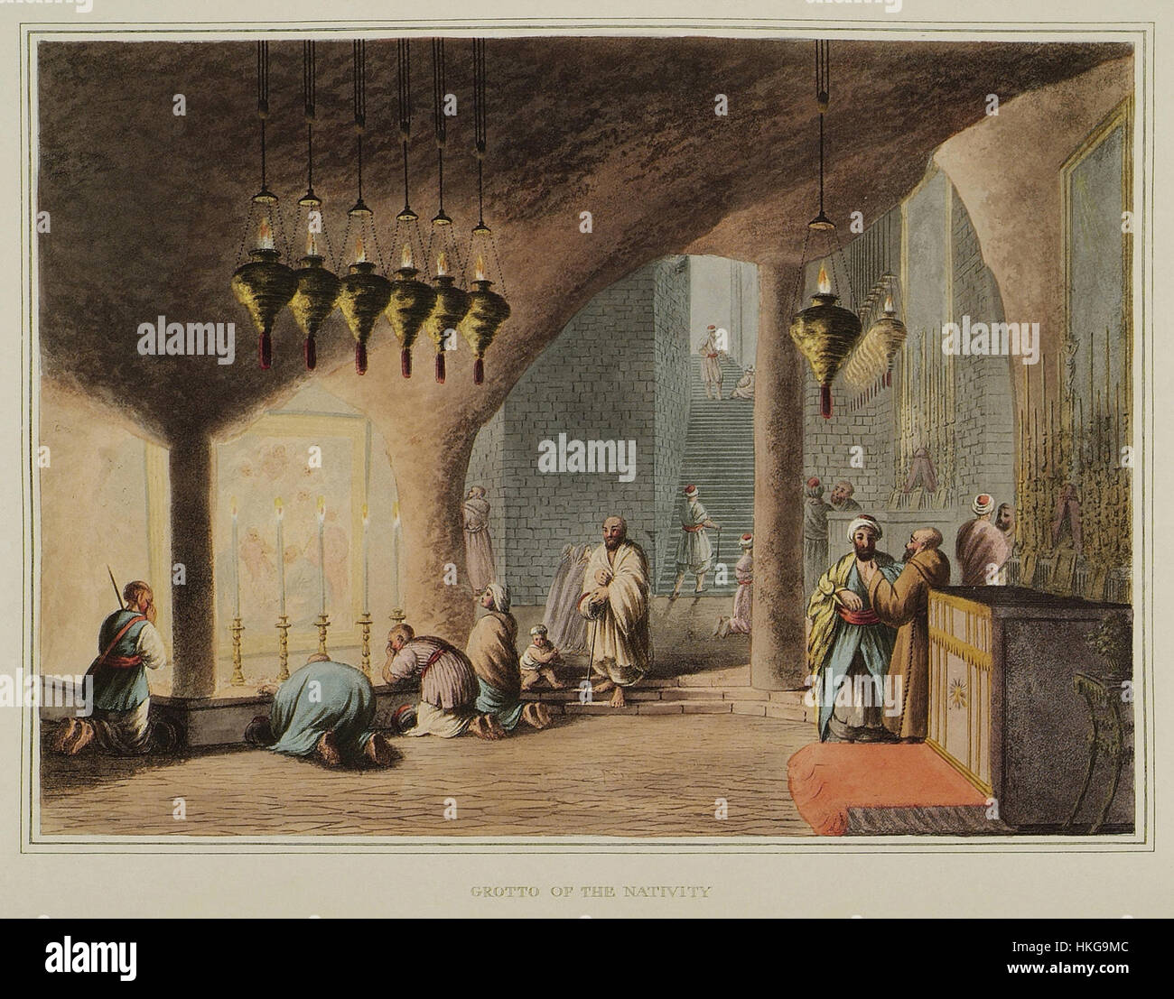 Mayer Luigi's painting 'Grotto of the Nativity' from 1810 depicts the ...