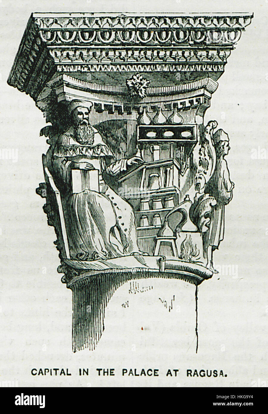 'Capital in the Palace at Ragusa' by William Francis Ainsworth, painted ...