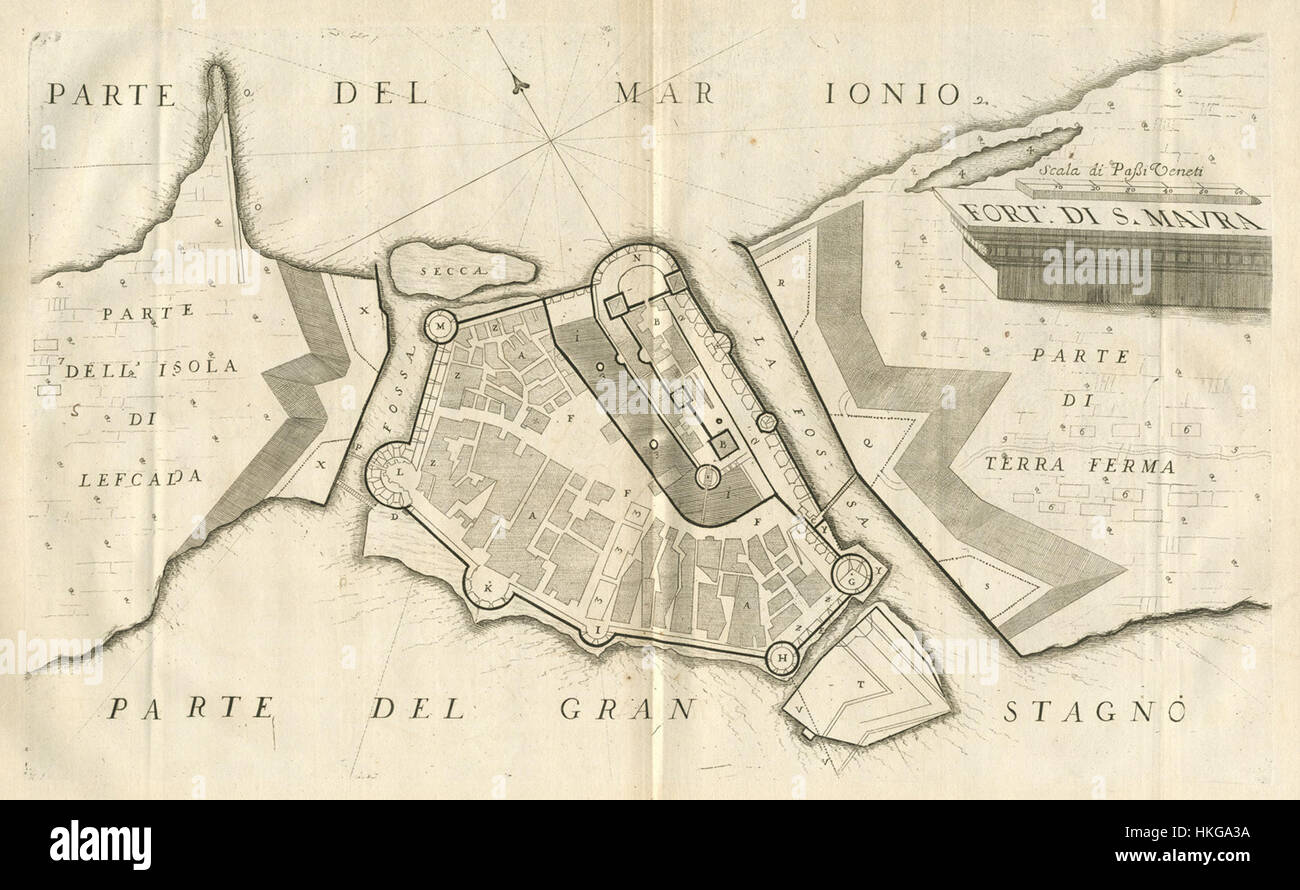 The 1687 map by Vincenzo Coronelli, 'Fort Di SMaura,' illustrates ...