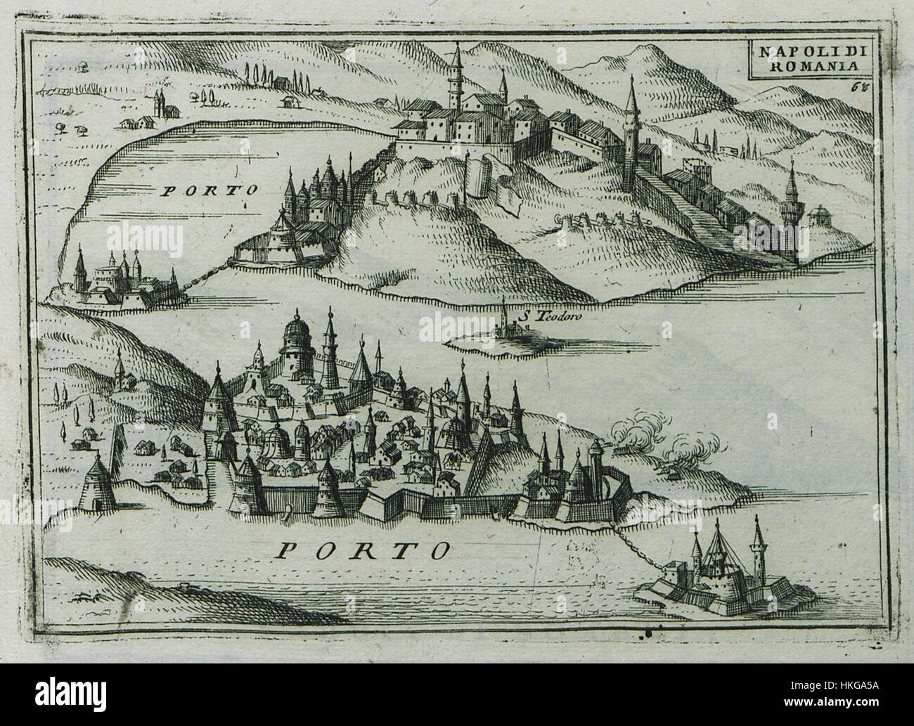 *Napoli di Romania* by Vincenzo Coronelli is a 17th-century map ...