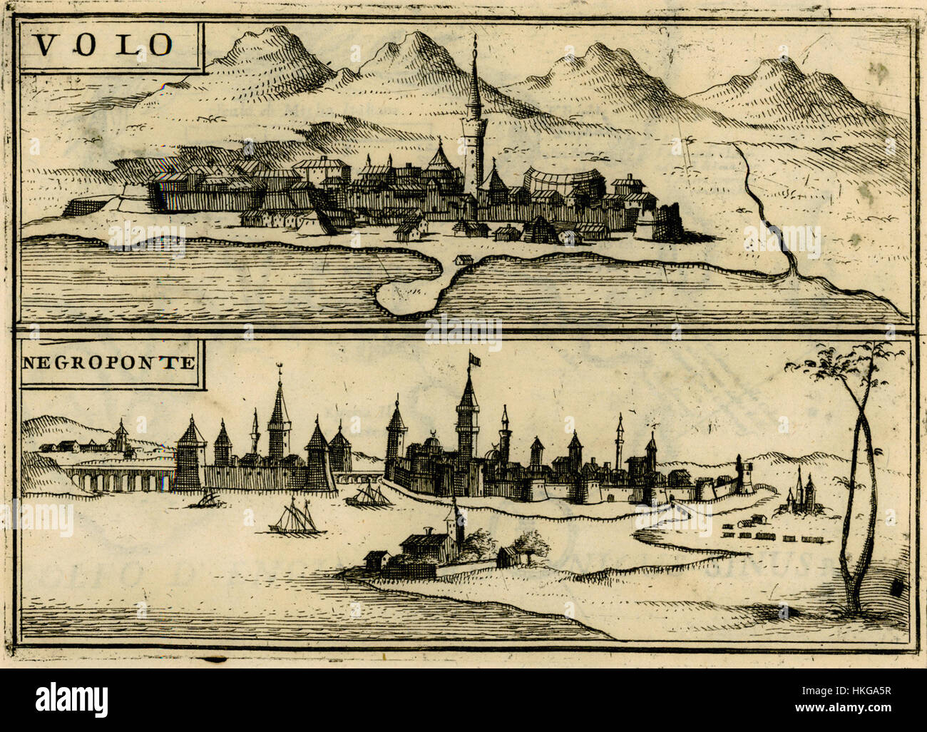 This 1688 map, 'Volo Negroponte,' created by Vincenzo Coronelli ...