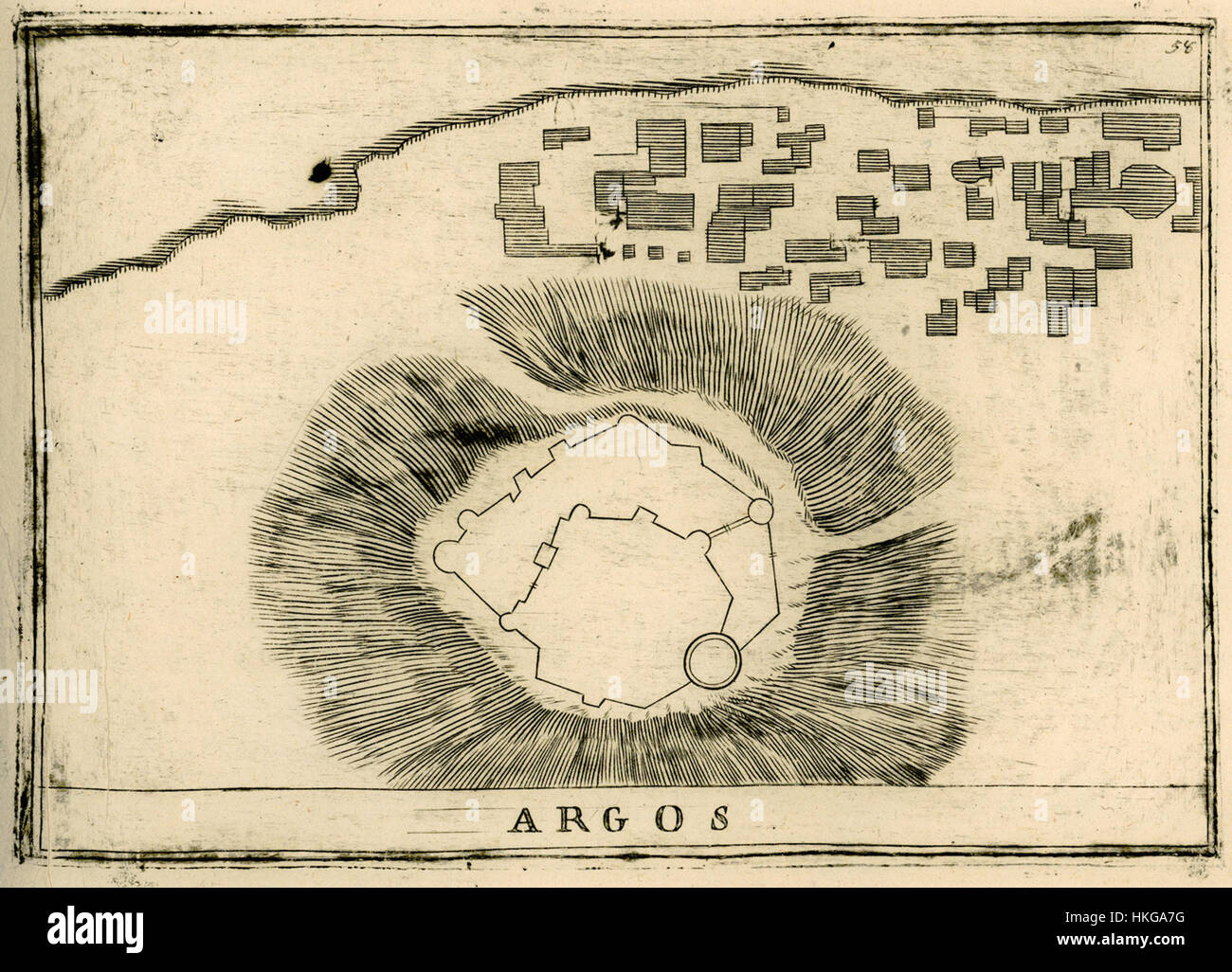 This 1688 work by Vincenzo Coronelli, titled 'Argos,' is a map ...