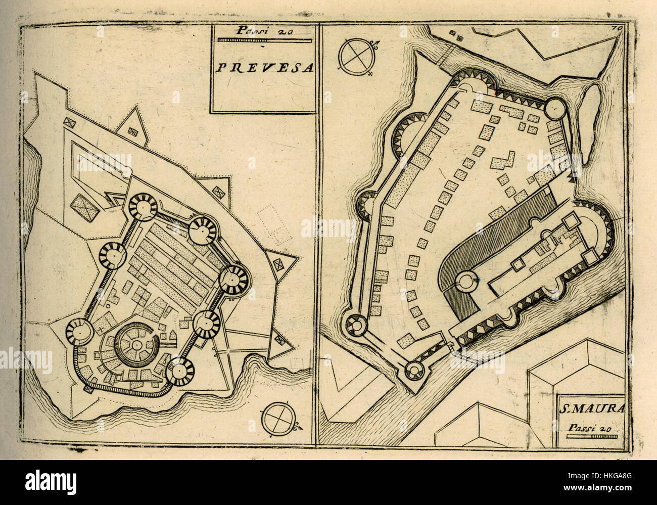 A historical map created by Vincenzo Coronelli in 1688 depicting ...