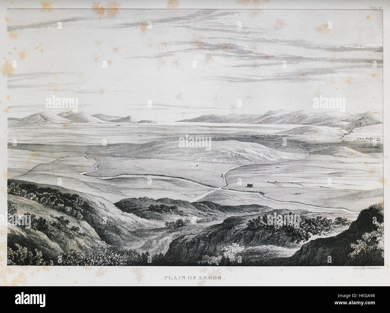 This 1834 painting by Edward Dodwell showcases the Plain of Argos in ...