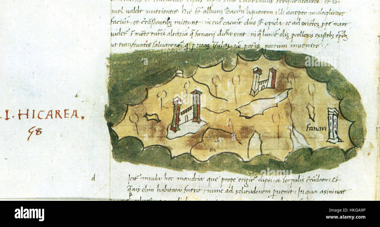 This 1420 artwork by Cristoforo Buondelmonti showcases detailed map ...