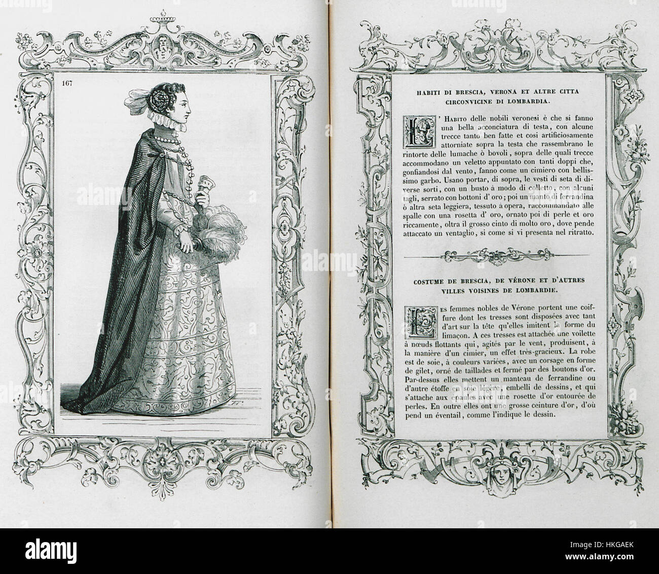 A 1860 painting by Cesare Vecellio depicting the traditional costumes ...