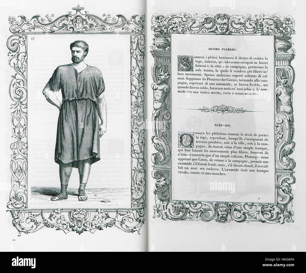 This 1860 artwork by Cesare Vecellio depicts a portrait of a plebeian ...
