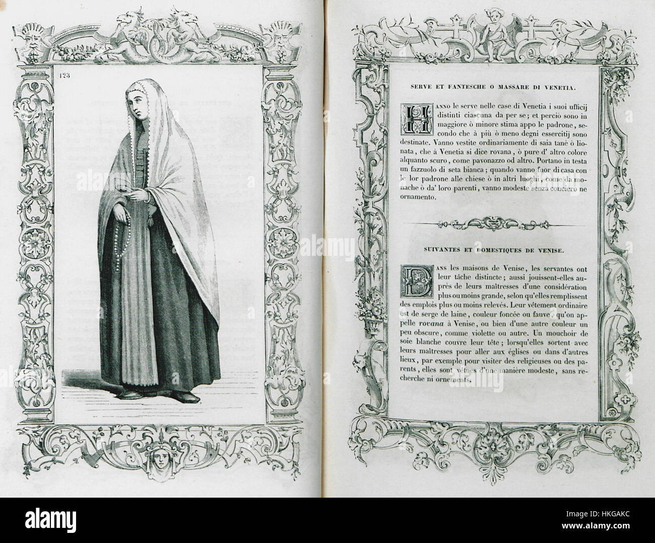 This 1860 artwork by Cesare Vecellio depicts Venetian women in ...