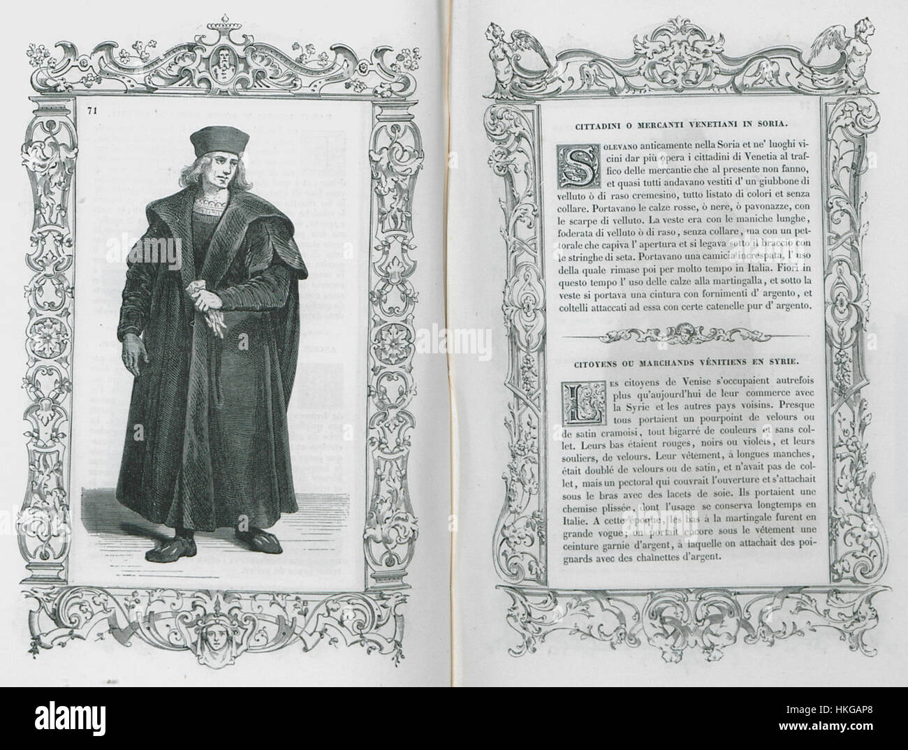 'Cittadini o mercanti Veneziani' by Cesare Vecellio (1860) depicts ...