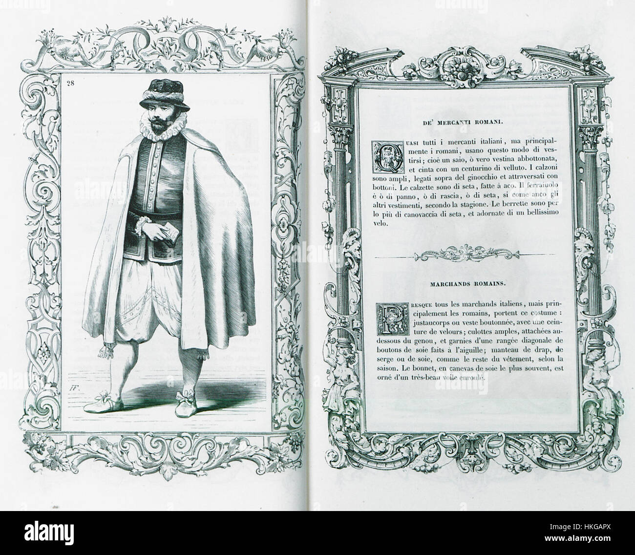 This 1860 painting by Cesare Vecellio, titled *De' mercanti Romani ...