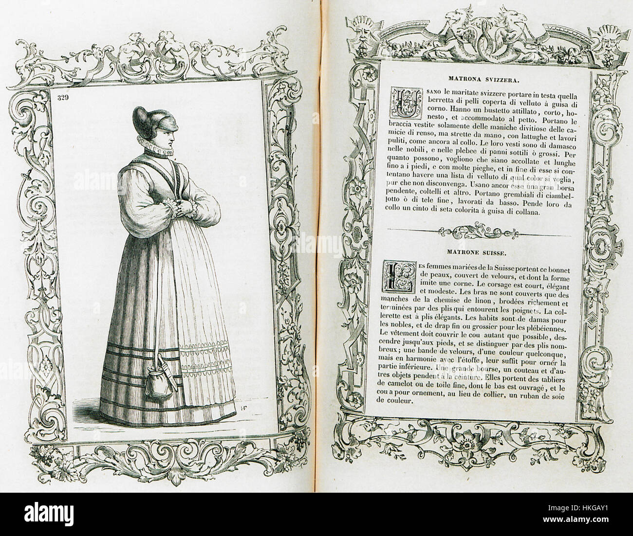 This artwork titled 'Matrona Svizzera' by Cesare Vecellio, created in ...