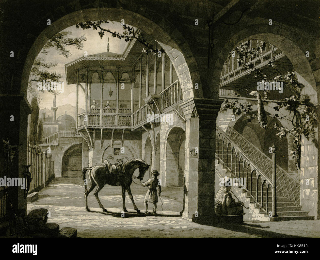 Thomas Smart's 1820 painting depicts Nicolo Argyri's house in Joannina ...