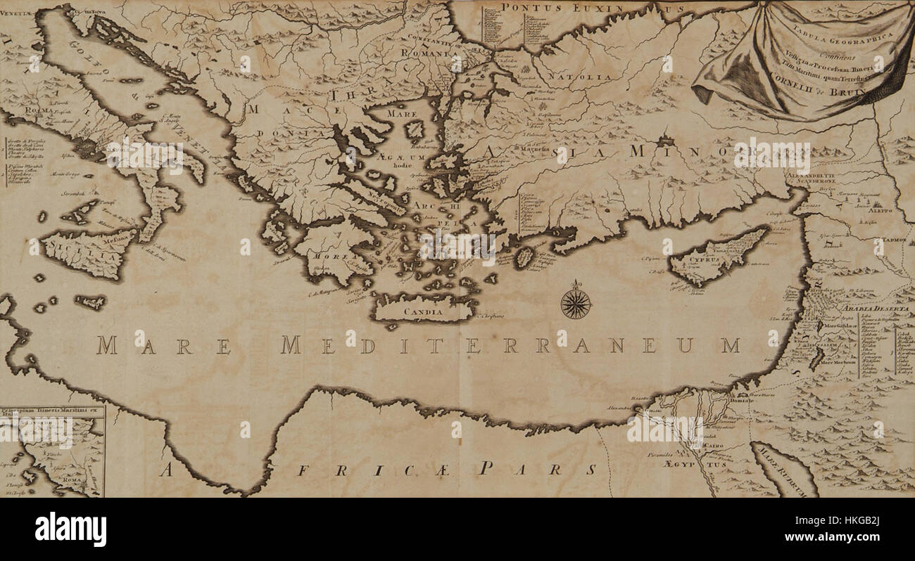Old map eastern mediterranean hi-res stock photography and images - Alamy
