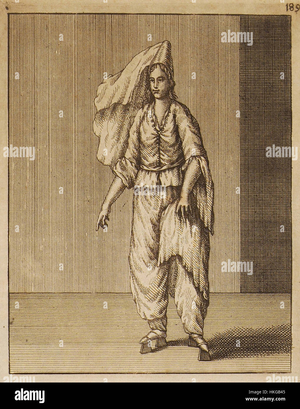 *Female costume of Aleppo* by Bruyn Cornelis De, from 1714, depicts ...