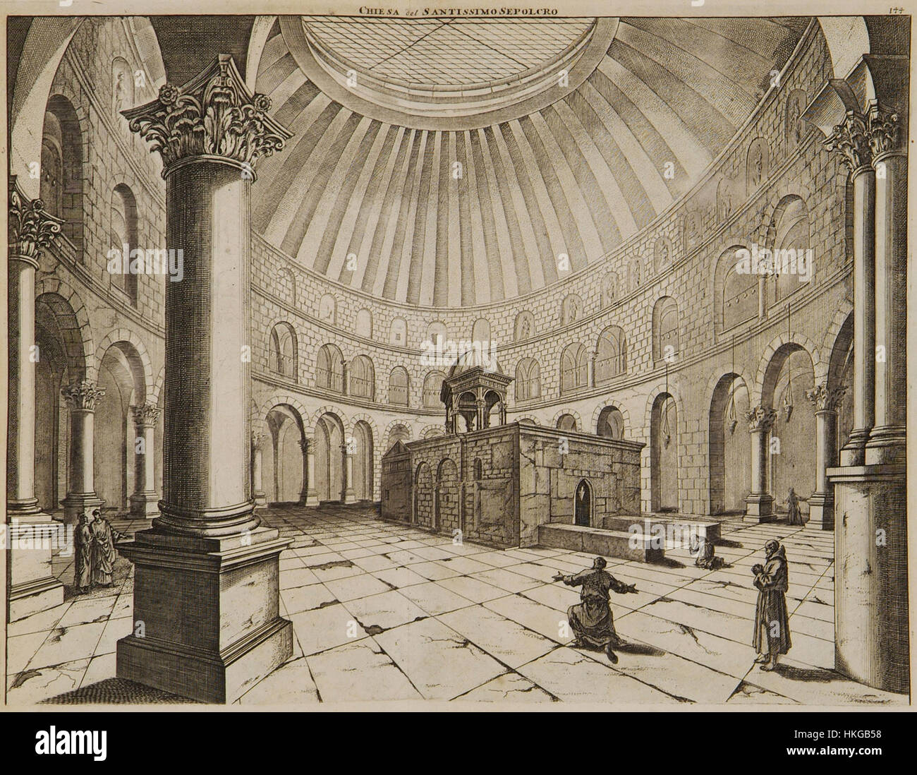 The painting 'Chiesa del Santisimo Sepolcro' by Cornelis De Bruyn ...