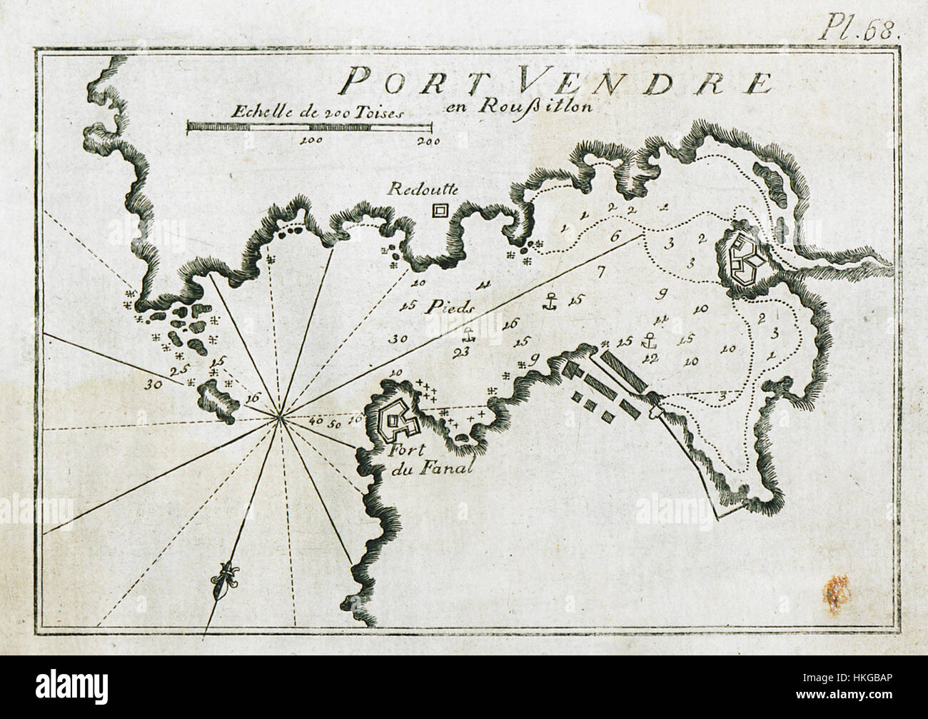 This map, created by Joseph Roux in 1804, details the port of Port ...