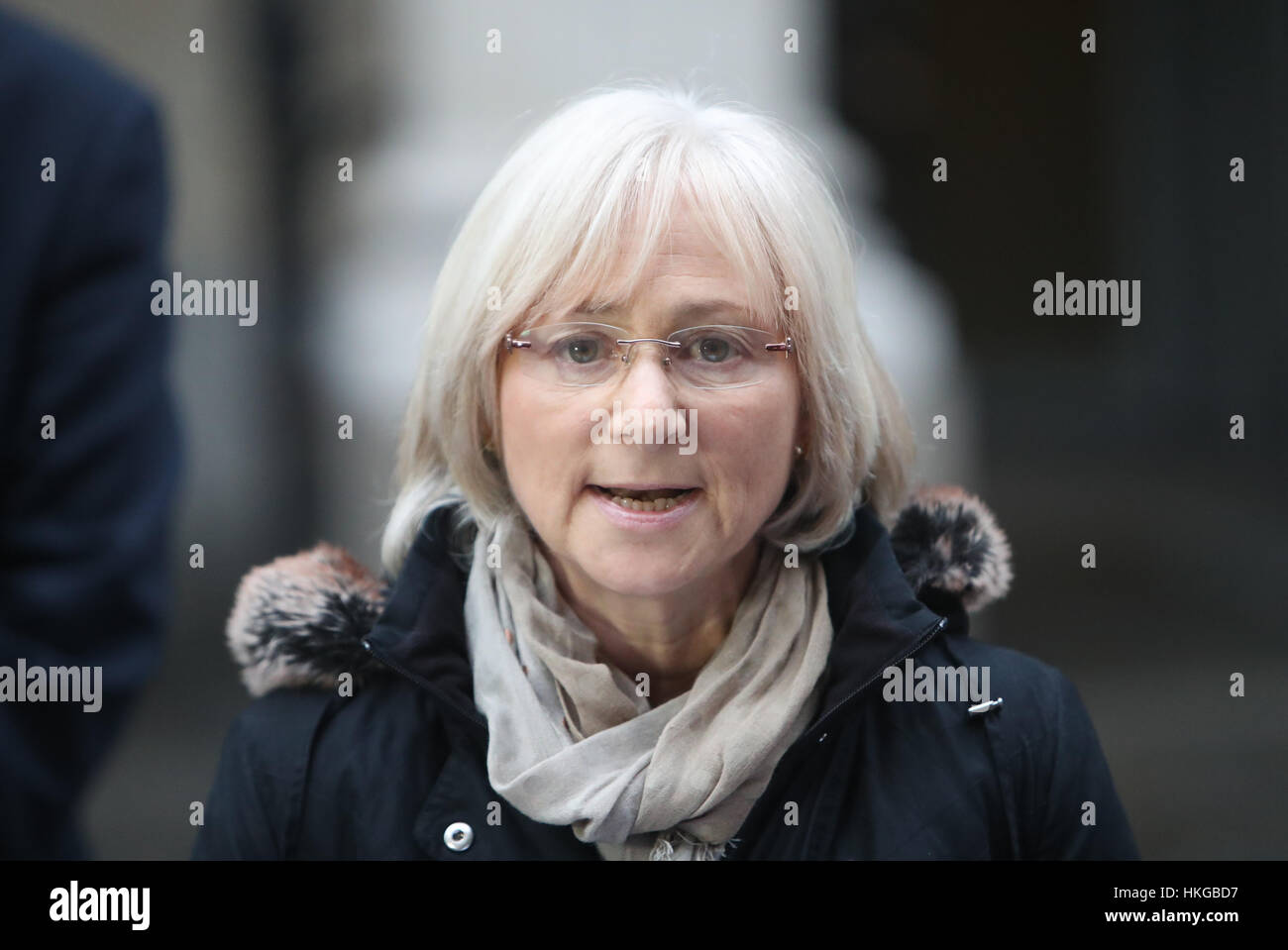 Alison Harris from the Crown Prosecution Service reads out a statement ...