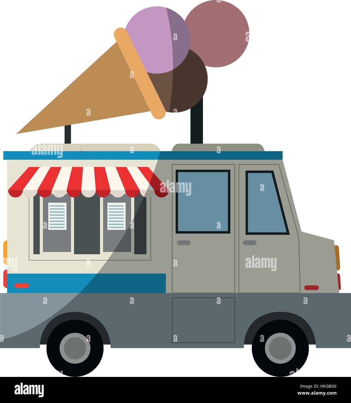 ice cream car Stock Vector Image & Art - Alamy