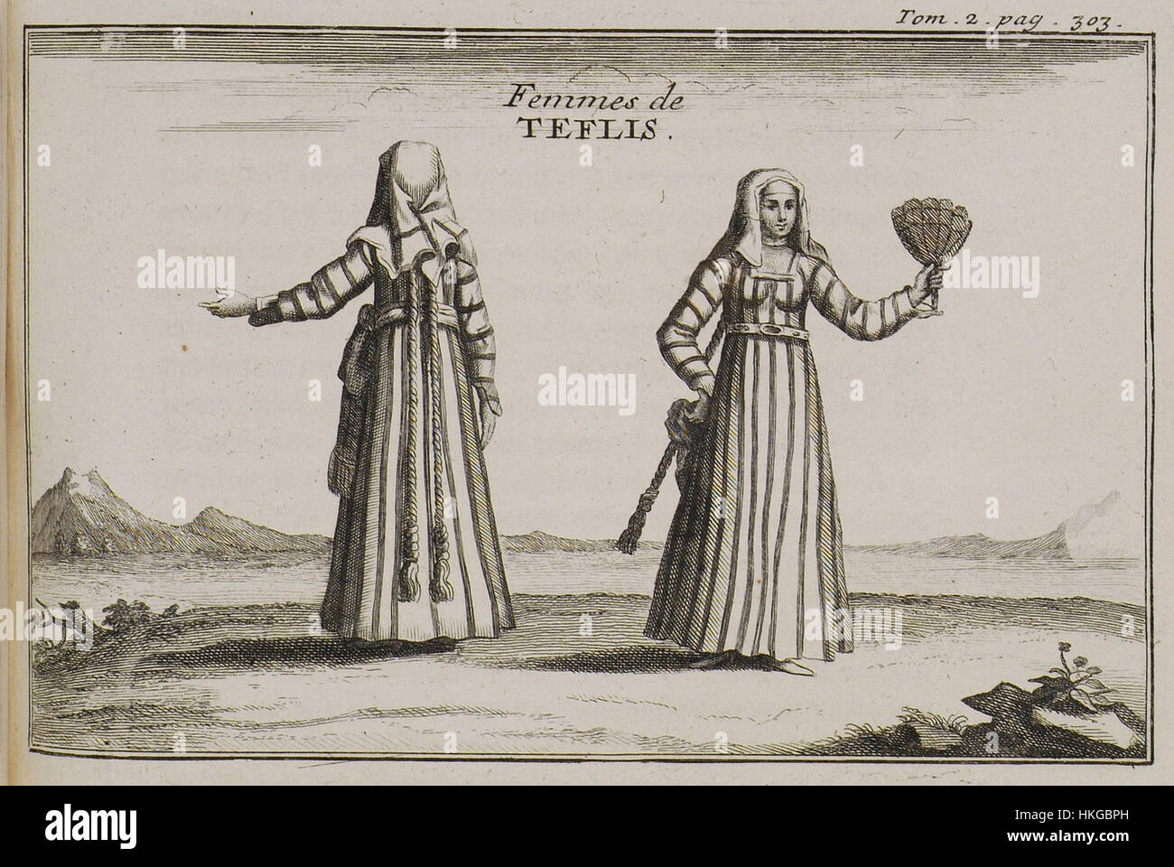 *Femmes de Teflis*, painted by Joseph Pitton De Tournefort in 1717 ...