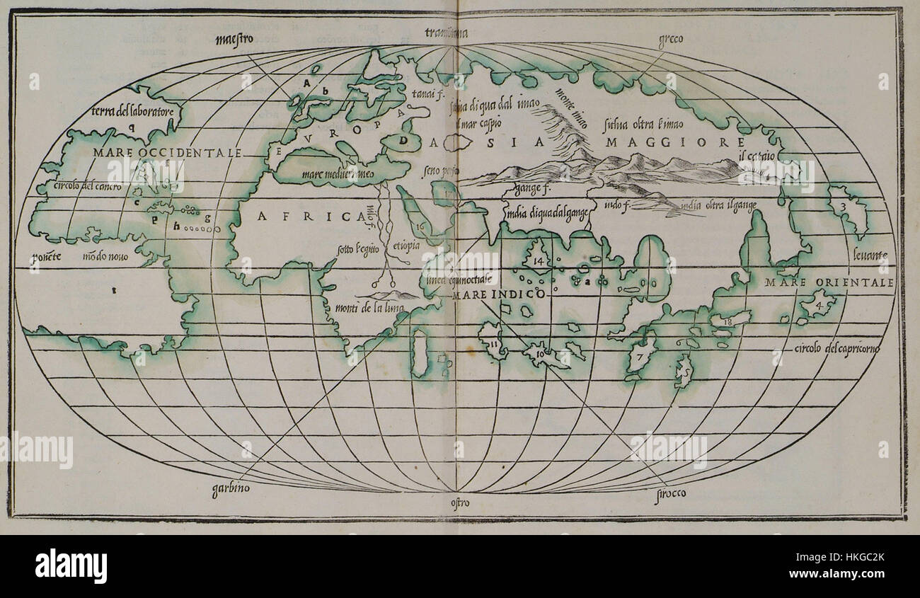 Bordone Benedetto’s 1547 world map is one of the most important ...