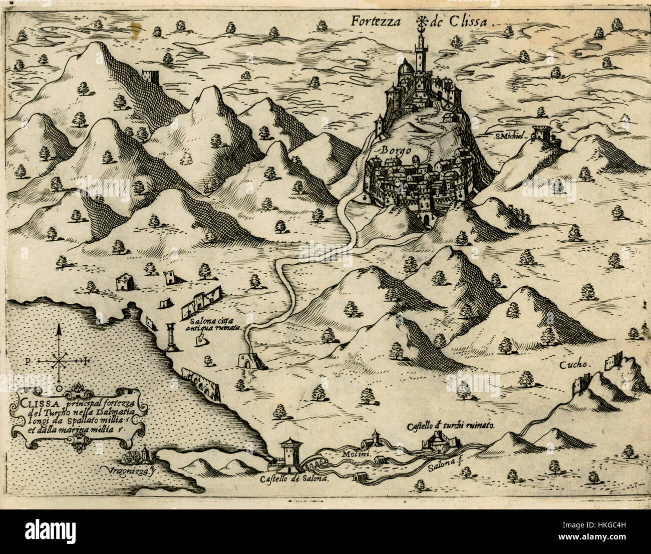 This 1574 work by Giovanni Francesco Camocio depicts the Clissa ...