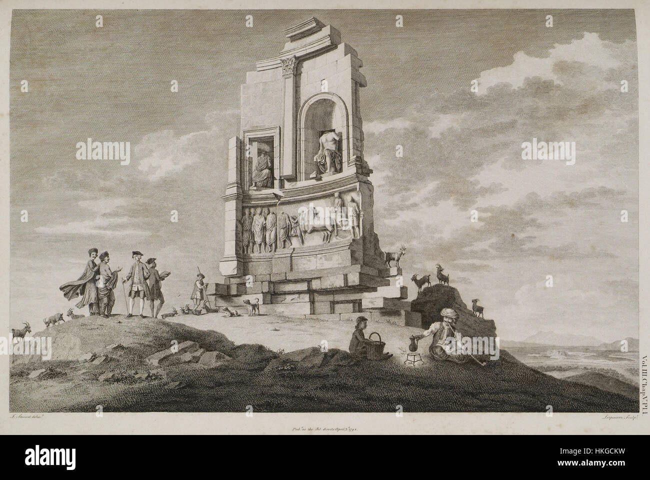 A view of the monument in its present state Stuart James & Revett ...