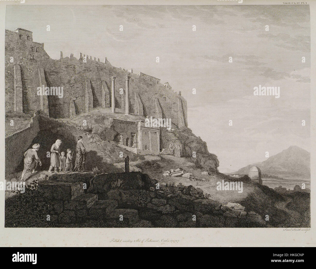 The painting 'A View of This Monument as it Appears at Present' by ...