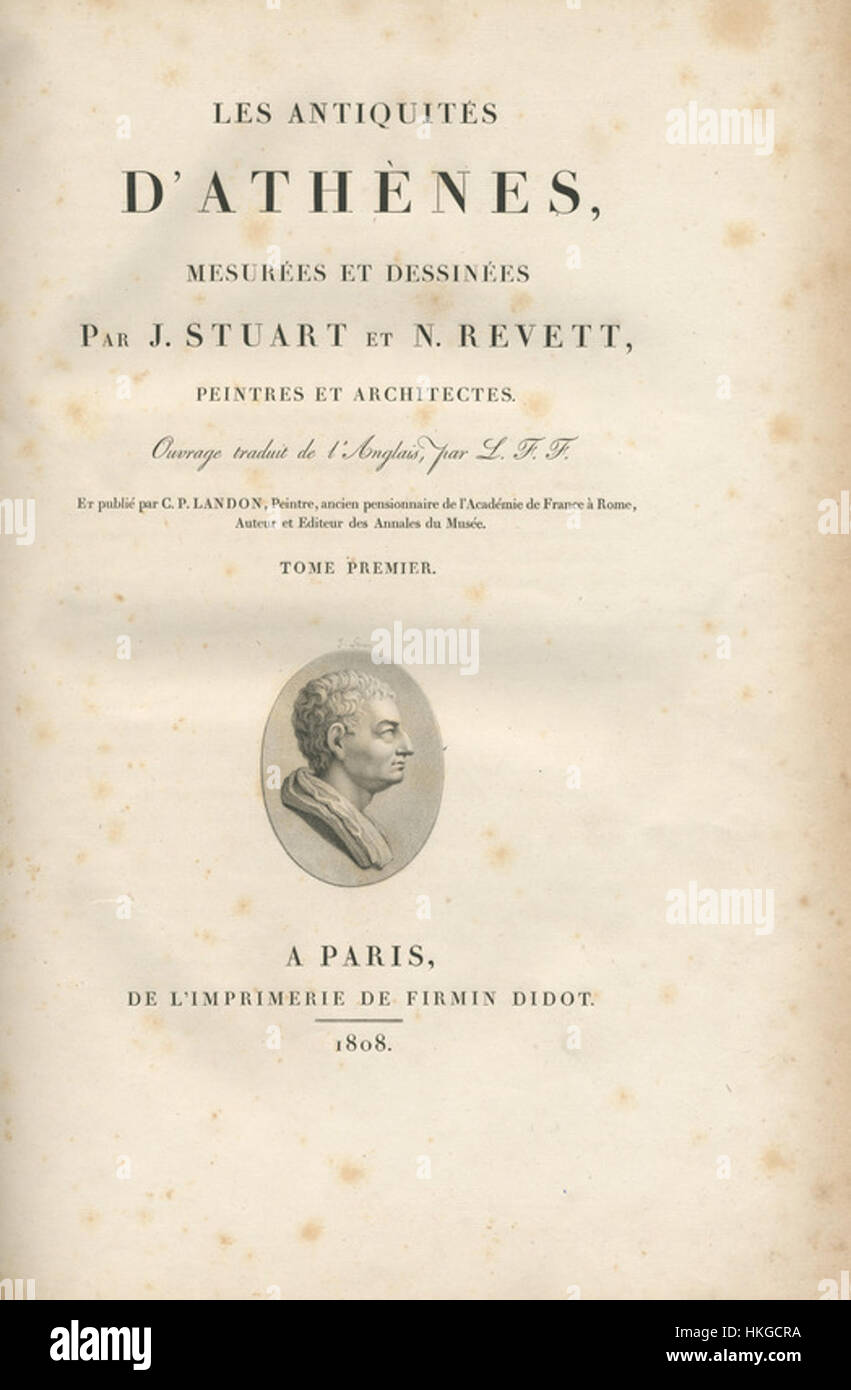 The title page of *The Antiquities of Athens* by James Stuart and ...