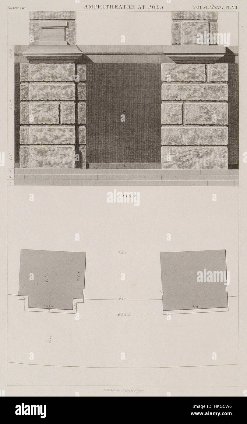 This 1816 architectural drawing, created by Stuart James and Nicholas ...