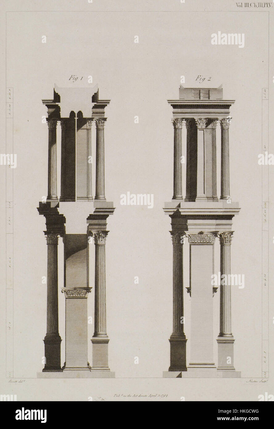 James Stuart and Nicholas Revett's architectural drawings from 1794 ...