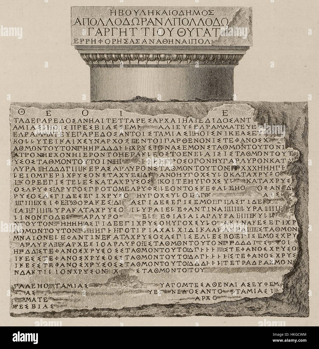 This inscription, created by Stuart James and Revett Nicholas in 1787 ...