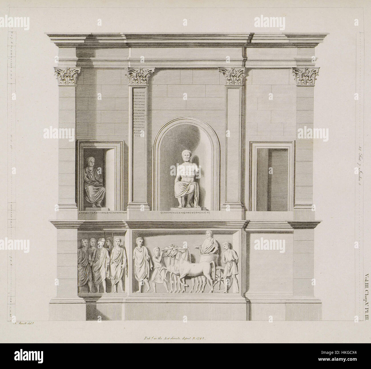 This architectural elevation, designed by Stuart James and Revett ...