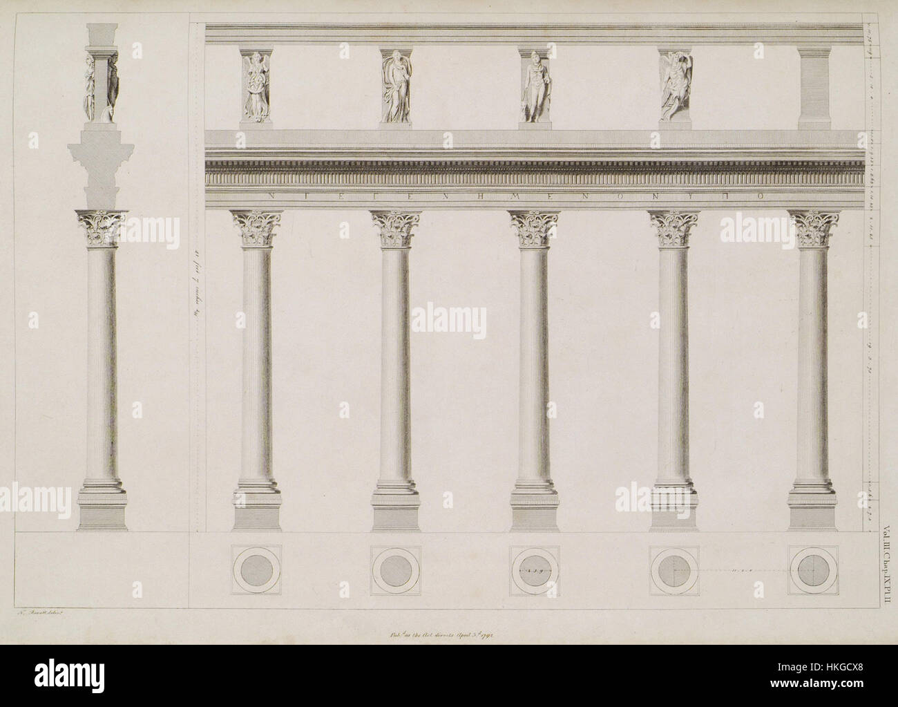 This architectural drawing from 1794 by James Stuart and Nicholas ...