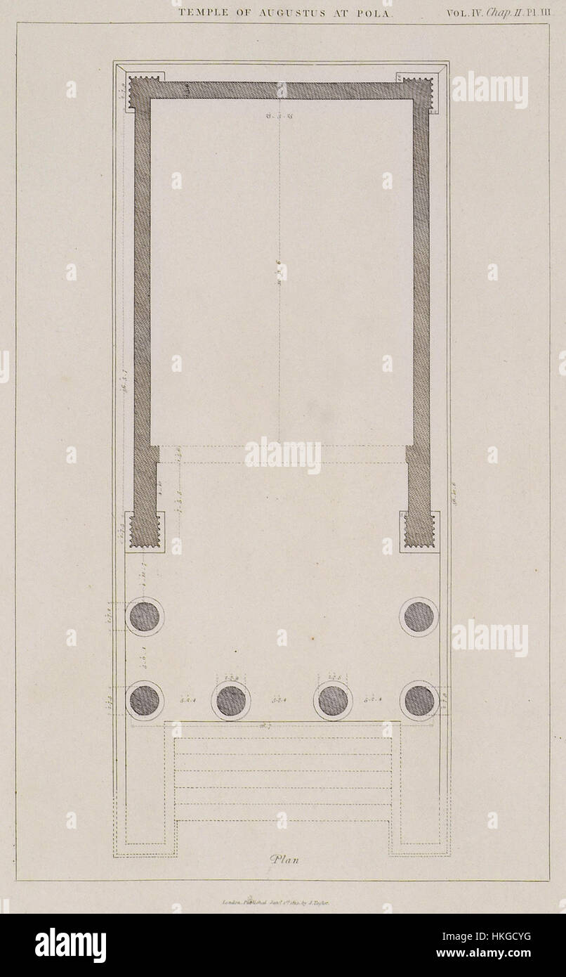 This 1816 plan by James Stuart and Nicholas Revett shows the layout of ...