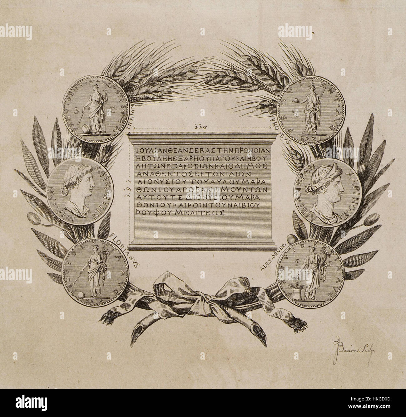 The *Votive Stele and Coins of the Roman Era* by Stuart James & Revett ...