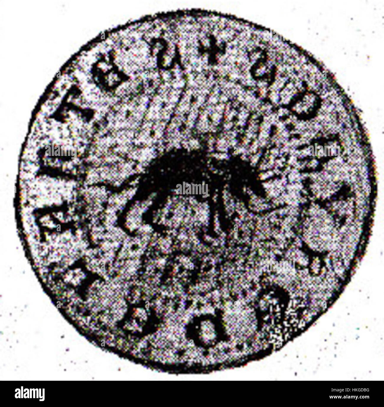 The Seal of Debrzno, used between 1405 and 1503, is a historical ...