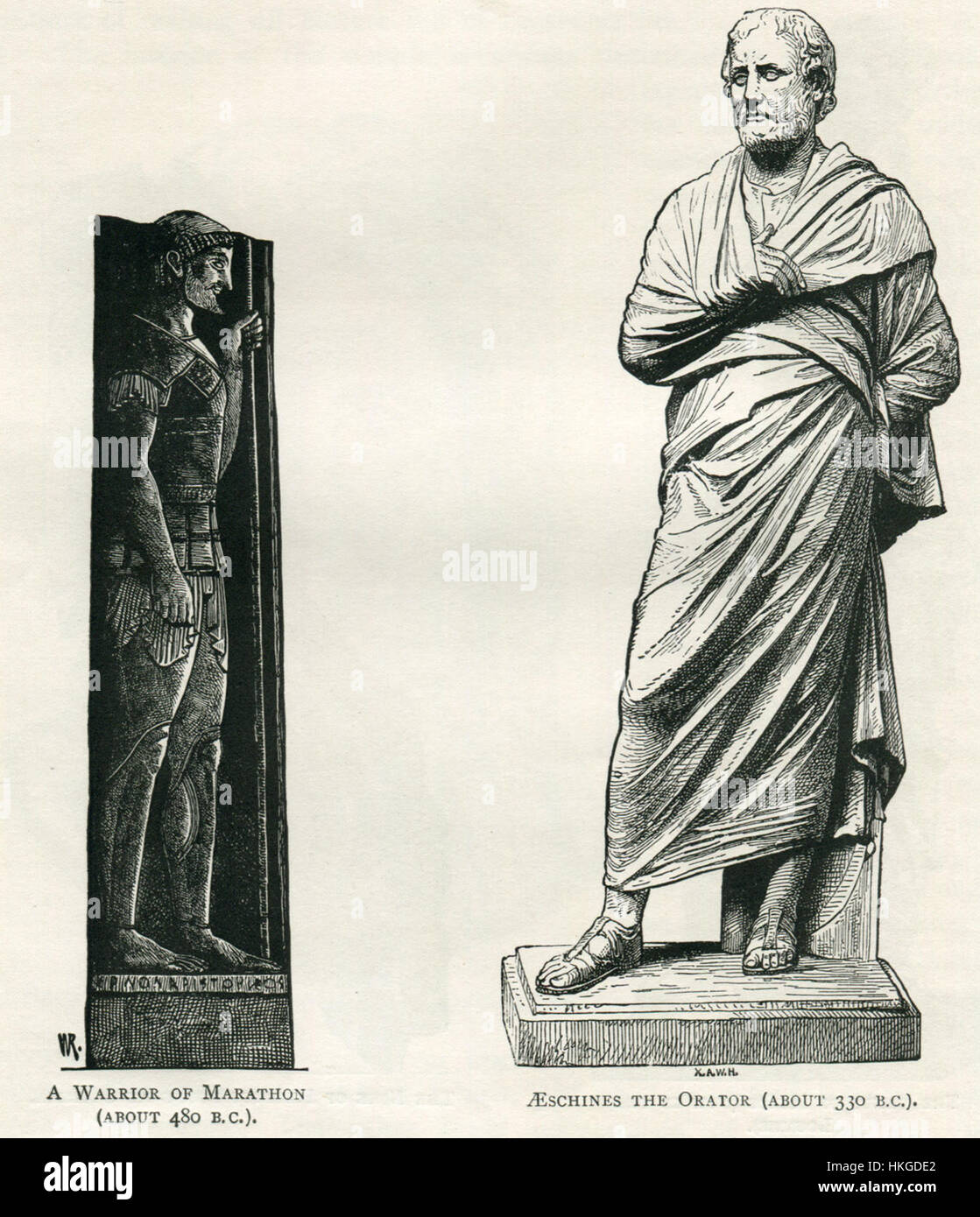 A warrior of Marathon (about 480 BC) Aeschines the Orator (about 330 BC ...