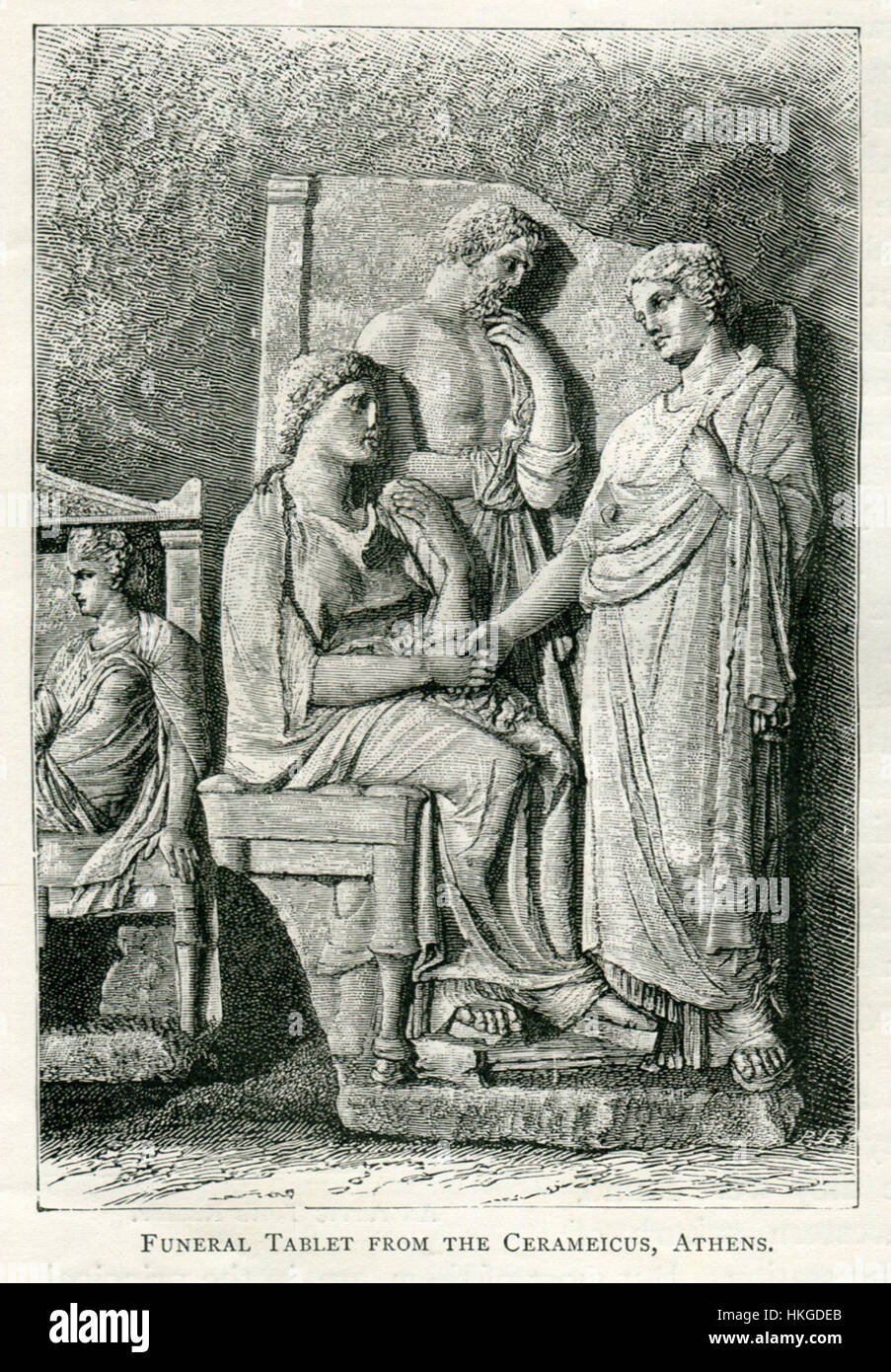 Funeral tablet from the Cerameicus, Athens Mahaffy John Pentland 1890 ...
