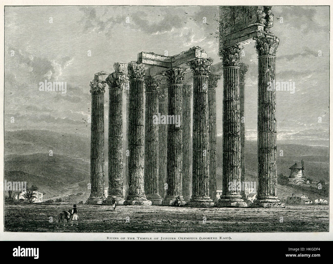 John Pentland Mahaffy’s 1890 painting of the Temple of Jupiter Olympius ...