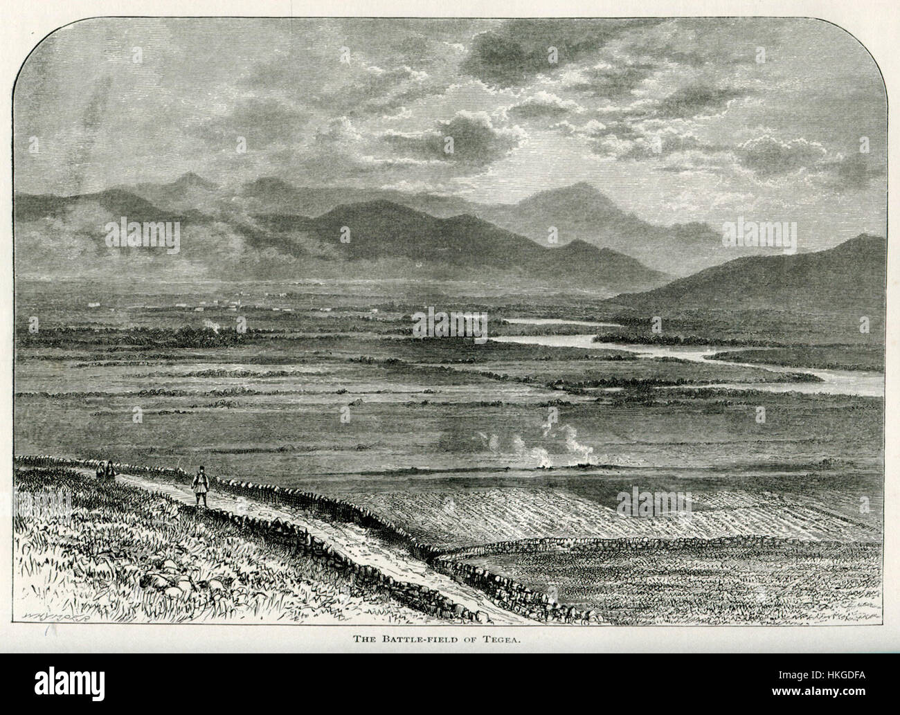 An 1890 painting by John Pentland Mahaffy depicting the battlefield of ...