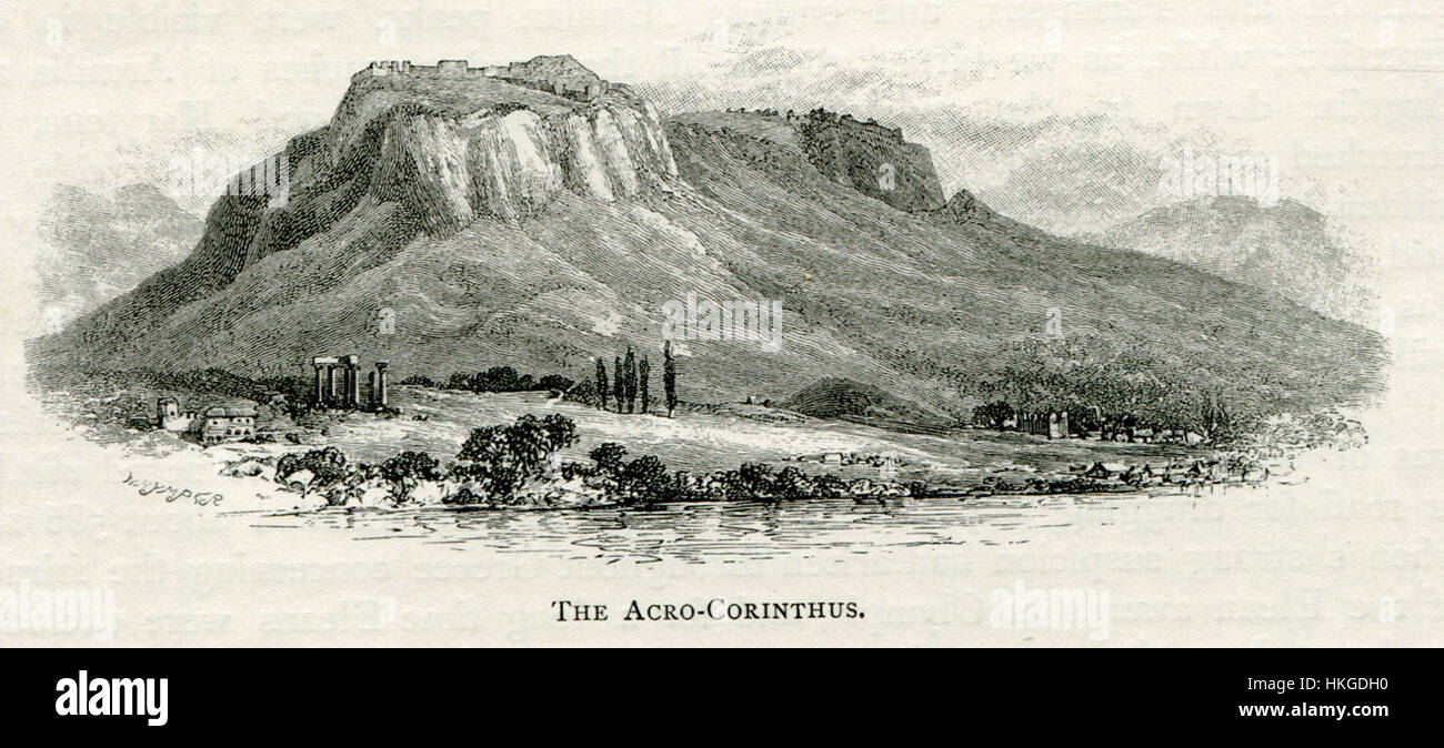 This 1890 artwork, 'The Acro Corinthus,' by John Pentland Mahaffy ...